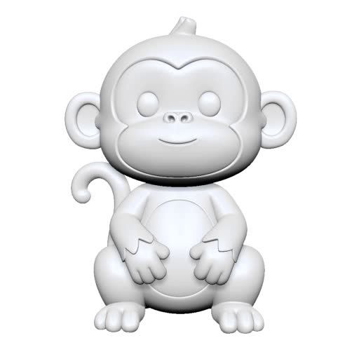 🐒 Monkey・ STL File for 3D printing・Cults