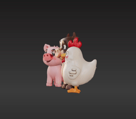 🐖 Cute Blocky Animal Collection STL – Fun Pig, Cow, and Chicken for ...