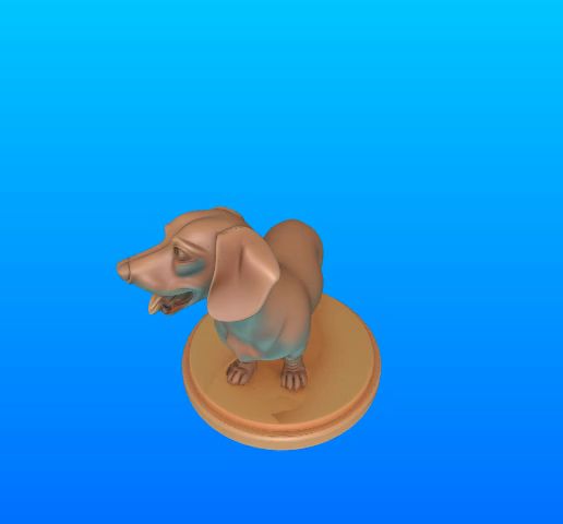 🤣 3113 Laughing Dachshund - Colorful 3D-Printed Ivory-Style Statue ...