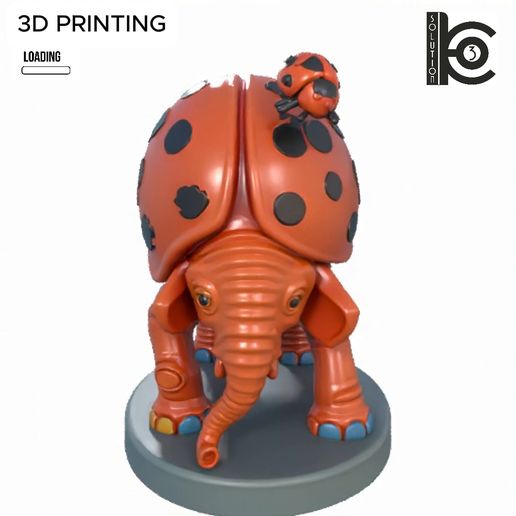 🐘 Ladyphant - Elephant Ladybug Hybrid・ STL File for 3D printing・Cults