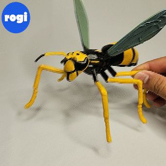 🎨 Articulated Realistic Wasp・ STL File for ・Cults