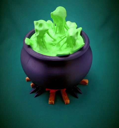 🧙‍♀️ Witch Cauldron Slime Ghost・ 3D File for 3D printing・Cults