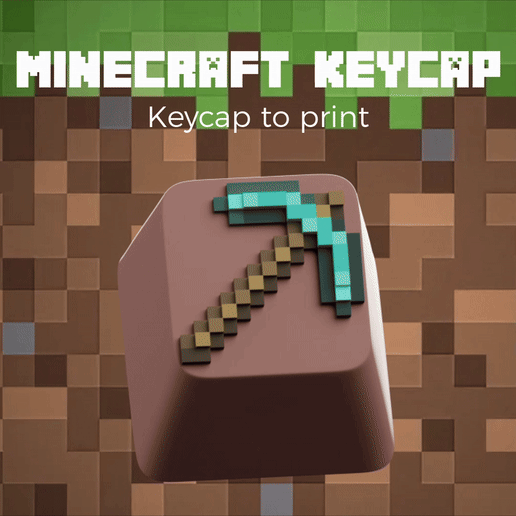 ⌨️ Minecraft - keycap to print・Free STL File for 3D printing・Cults