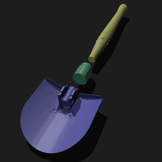 STL file Military Shovel ( Melee-Prop ) 1/1 Scale 🪖 (3MF)・3D printing ...
