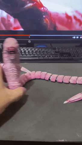 👽 FLEXI ALIEN CHESTBURSTER PRINT-IN-PLACE ARTICULATED・ STL File for ・Cults