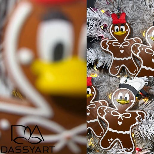 Pair of Donald and Daisy Duck Christmas spheres! 🎄 🦌・ STL File for 3D ...