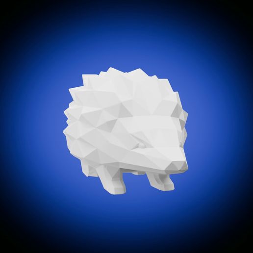 🦔 Low-Poly Hedgehog – Stylized Polygonal 3D Model for Printing and ...