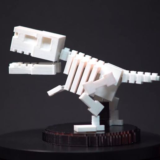 🦖 Dot T rex・ STL File for 3D printing・Cults