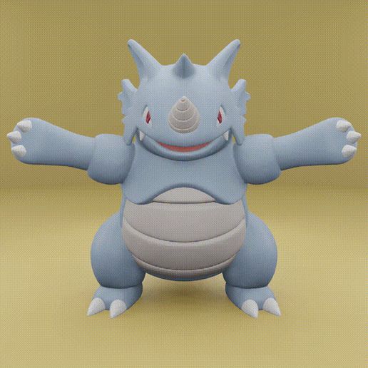 🐉 Pokemon No. 112 Rhydon・ STL File for 3D printing・Cults