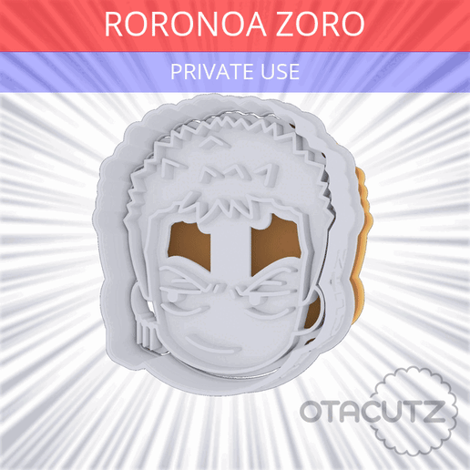 🍪 Roronoa Zoro Cookie Cutter / One Piece・ 3D File for ・Cults