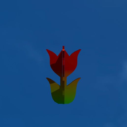 🌷 Tulip 2D・ STL File for 3D printing・Cults