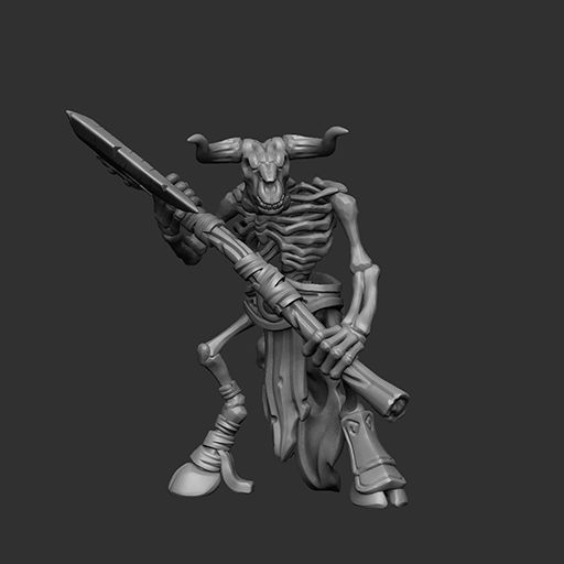 💀 D&D Skeleton Minotaur・ STL File for 3D printing・Cults