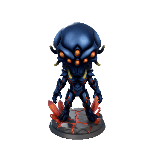 👽 chibi alien n25・ STL File for 3D printing・Cults