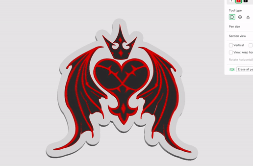 🥰 Kingdom Hearts Heartless Emblem Icon (pre-painted) Package with ...