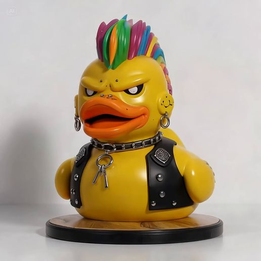 🦆 Punk Duck・ STL File for 3D printing・Cults
