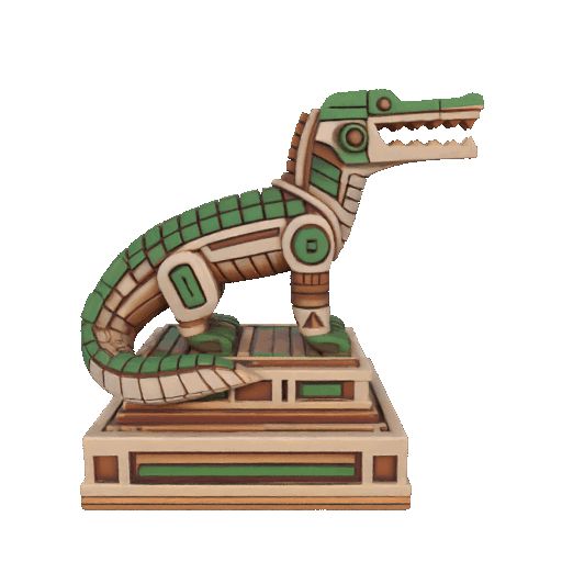 🎨 1020 Color Totem Crocodile - Full-Body 3D Model, creature, low poly ...