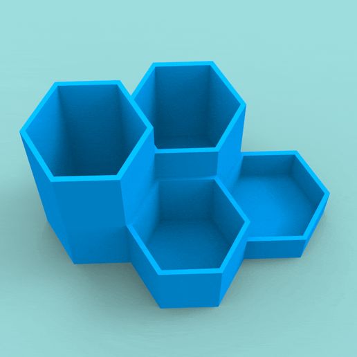 🏢 Hexa Organizer・Free STL File for 3D printing・Cults
