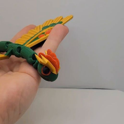 👾 Adopt me Quetzalcoatl articulating・ STL File for 3D printing・Cults