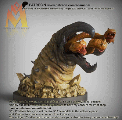 🎬 Graboid-Tremors- Classic Movie Monster - Monster Series-Fan Art・ STL ...