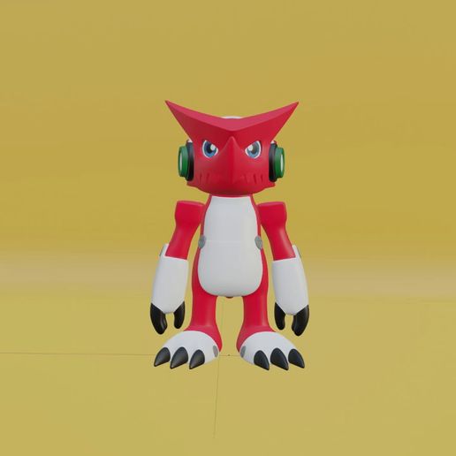 🐉 SHOUTMON - DIGIMON・ STL File for 3D printing・Cults