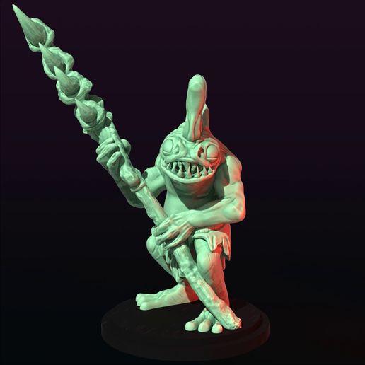 ♟ Tribal Murloc・ STL File for 3D printing・Cults