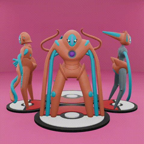 🐉 Pokemon No. 386 Deoxys Pack・ STL File for 3D printing・Cults