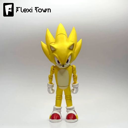 👌 Flexi Super Sonic, Sonic Universe, Articulated fidget figure, 3mf ...