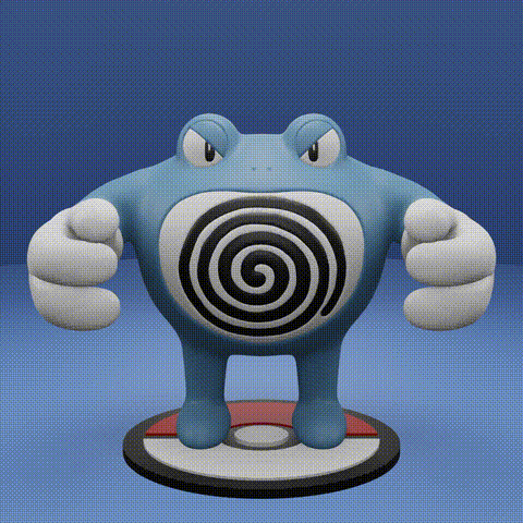 🐉 Pokemon No. 062 Poliwrath・ STL File for 3D printing・Cults