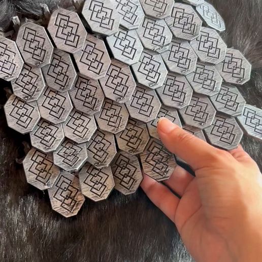 🎭 Articulated Scalemail Connectable・ STL File for 3D printing・Cults