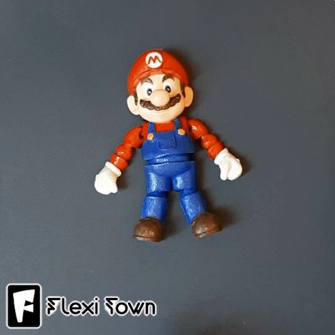 👌 Flexi Mario, Articulated fidget figure, 3mf included・ STL File for 3D ...