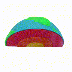 🌍 Earth structure - Layers of the Earth・ STL File for 3D printing・Cults