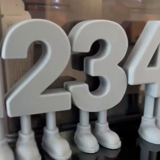 🆓 3D Digits with Legs Support Free Number Models 0-9・ STL File for 3D ...