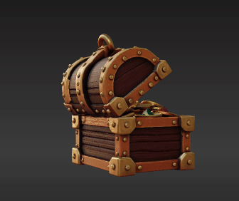 🗝️ Miniature Fantasy Treasure Chest Keychain Charm - Spilling Gold ...