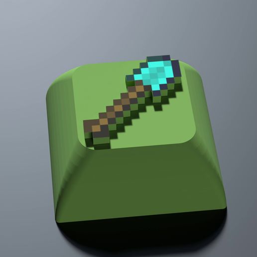 🆓 Minecraft Tools - Minecraft - Keycaps・Free 3D File for 3D printing・Cults