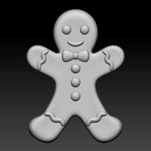 👨 Gingerbread Man – Christmas Edition・ STL File for 3D printing・Cults