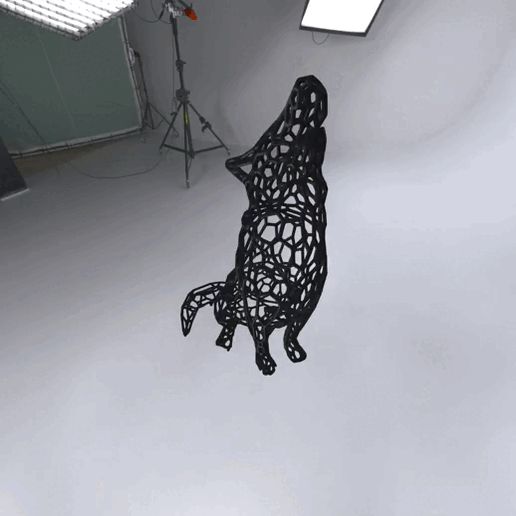 Fichier STL Loup Voronoï low poly avec base, sans support 🗿 ・Modèle à imprimer en 3D à ...