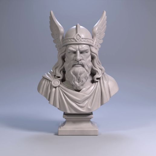 👤 Odin Bust Sculpture 3D Printable STL File・ 3D File for 3D printing・Cults