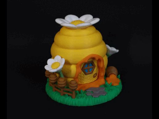 🚪 BeeHive (mechanical door) with mini Bee・ 3D File for 3D printing・Cults