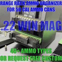 STL file .45-70 Range Rack - Ammo Organizer for 50Cal NATO Can 🥫 ・3D printing idea to download・Cults