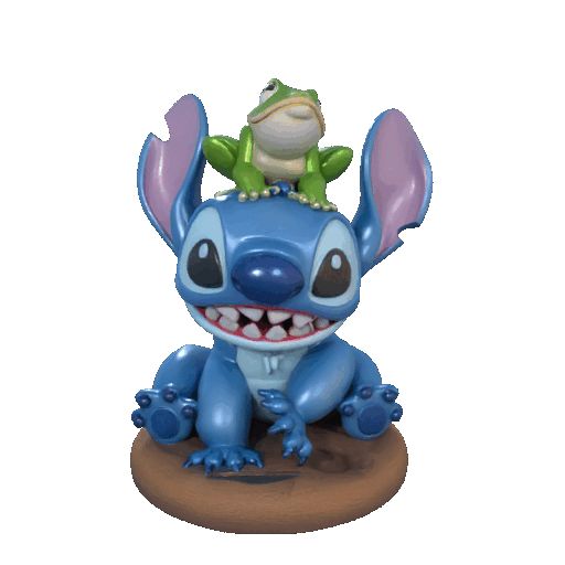 🐸 Stitch with Frog Figurine・ STL File for 3D printing・Cults
