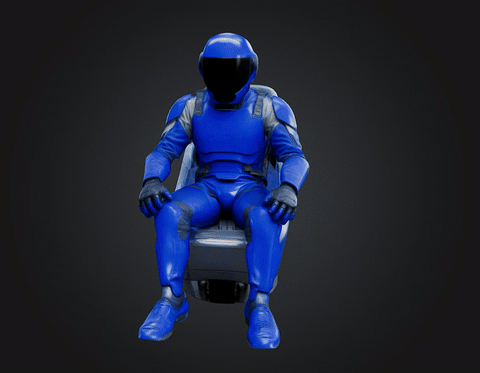3D file DIB Seated Pilot for another Models Stl Obj Glb for 3D Printer ...