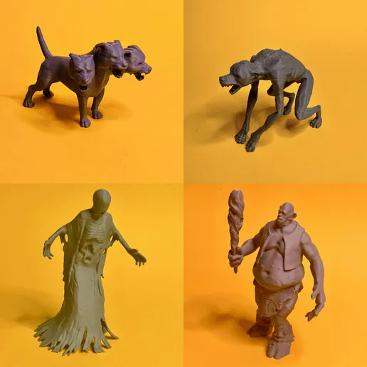 🐕 Harry Potter Characters Part 1 Dementor three-headed dog Troll ...