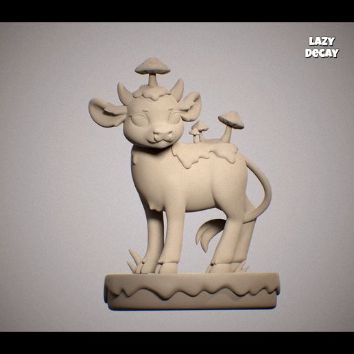 🐄 Mooshroom (+supports)・ STL File for 3D printing・Cults