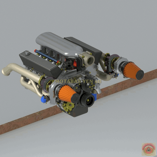 🚙 FORD 427 TURBO - ENGINE・ STL File for 3D printing・Cults