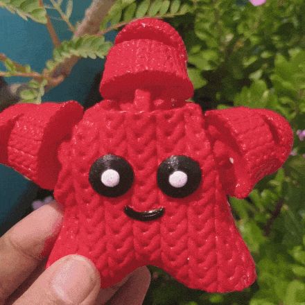 knitted starfish