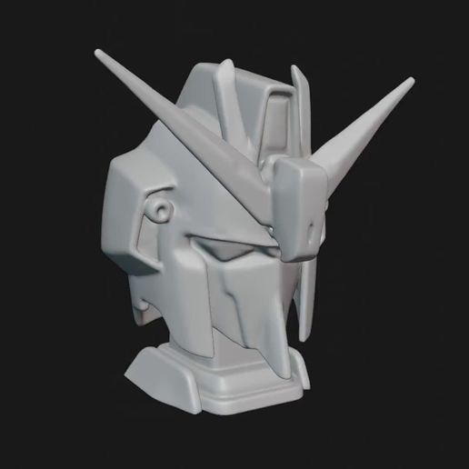 🤖 Gundam robot head model・ STL File for 3D printing・Cults