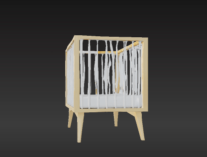 🦵 Mid-Century Style Infant Crib STL - Elegant Splayed Leg Design for ...
