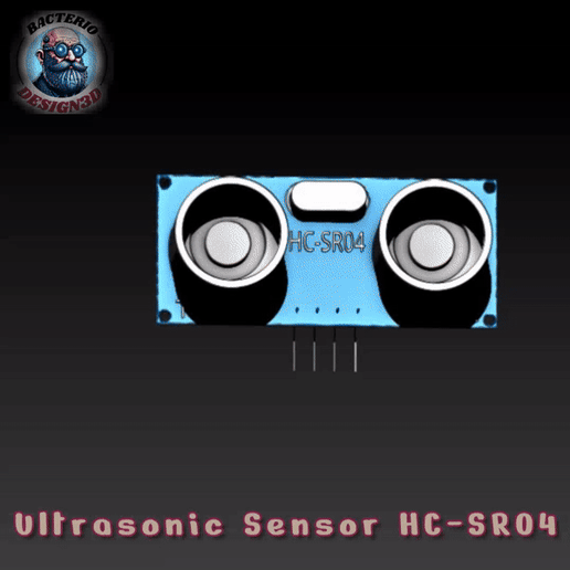 Бесплатный STL файл Ультразвуковой датчик HC-SR04 💭 ・Модель для ...