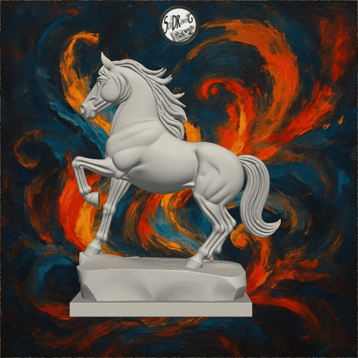🐎 Proud Step Stallion Horse – SoliDRawinGs SG143・ STL File for 3D ...