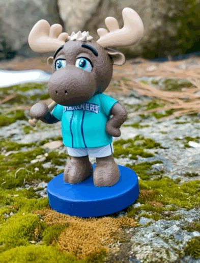 ⚾ Mariners Moose (Baseball Mascot, Washington State)・Free STL File for ...